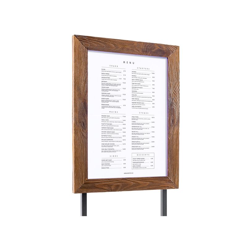 Wood Frame wall mounted Menu Display & Restaurant Signs