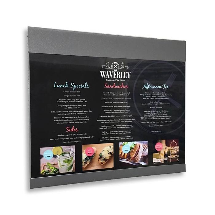 Slim Menu Display Case from Menu Shop